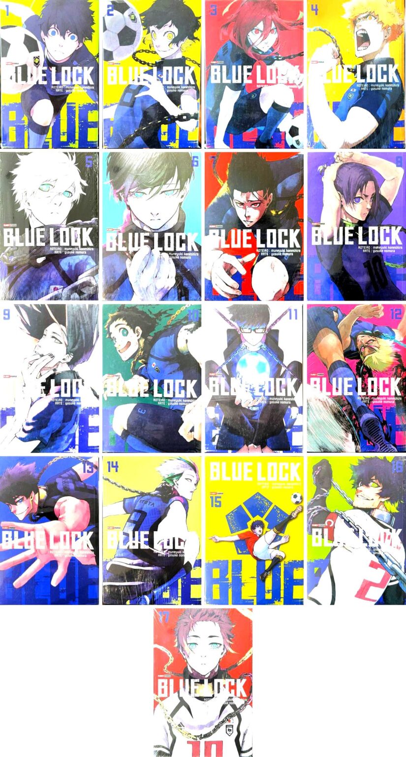 Coleção Mangá Blue Lock 1 Ao 17 (Em Português) - Buobooks